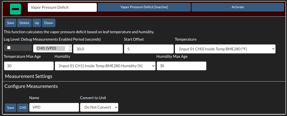 Can not setup VPD Function. Getting error 'measurement/unit not set' when it is set? · Issue ...