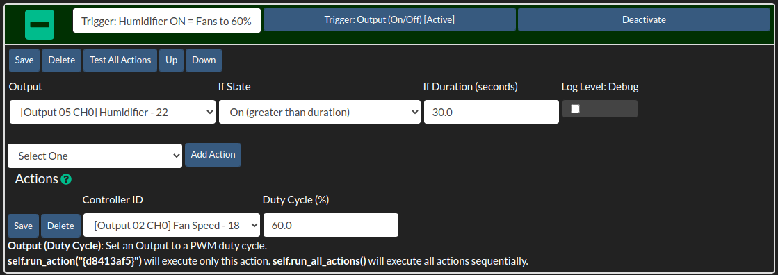 Trigger Output is not working with Duration timer, output does not turn on after duration time ...