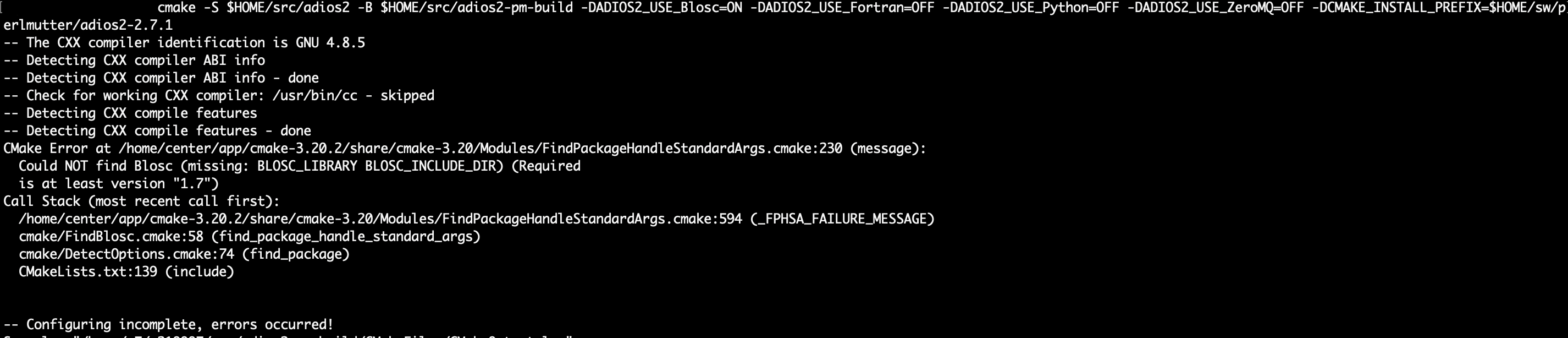 ADIOS2 building error · Issue #3707 · BLAST-WarpX/warpx · GitHub