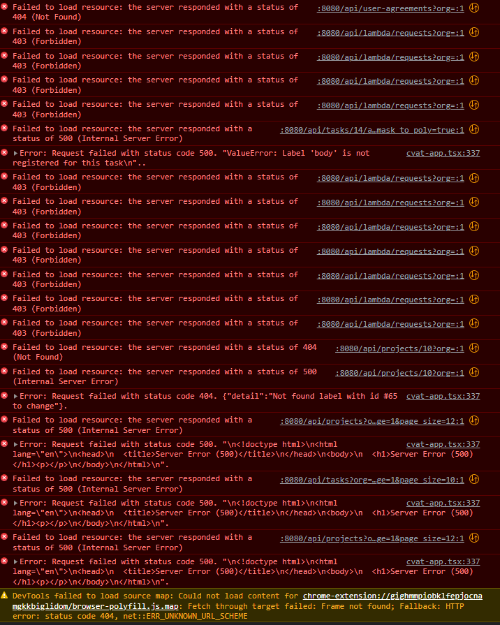 Could not fetch projects Open the Browser Console to get details · Issue #5749 · cvat-ai/cvat ...