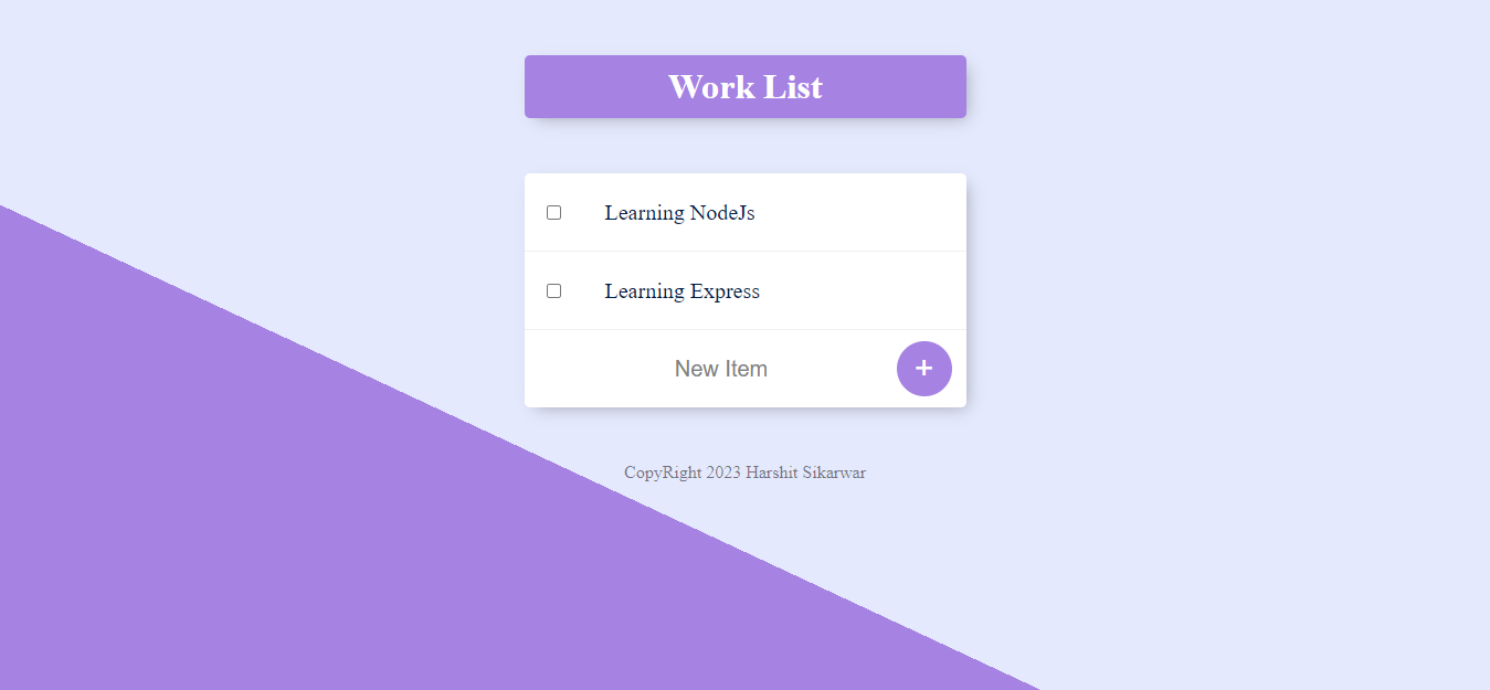 GitHub - Harshit-here19/ToDo-List: ToDo list application based on NodeJs and Express