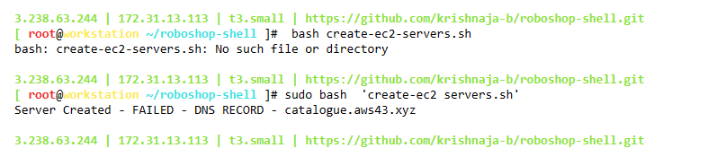 Unable to run(ec2-script) in workstation (i have given right zone-id) · learndevopsonline ...