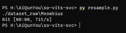 本地部署后resample.py不工作 · Issue #89 · innnky/so-vits-svc · GitHub