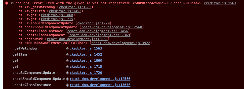 Uncaught Error: Item with the given id was not registered · Issue #271 · ckeditor/ckeditor5 ...