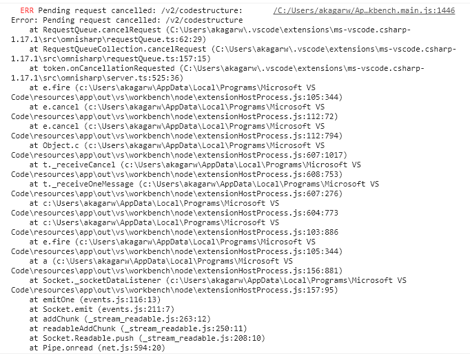 Error shown in Dev Tools Console even when everything works fine · Issue #2709 · dotnet/vscode ...