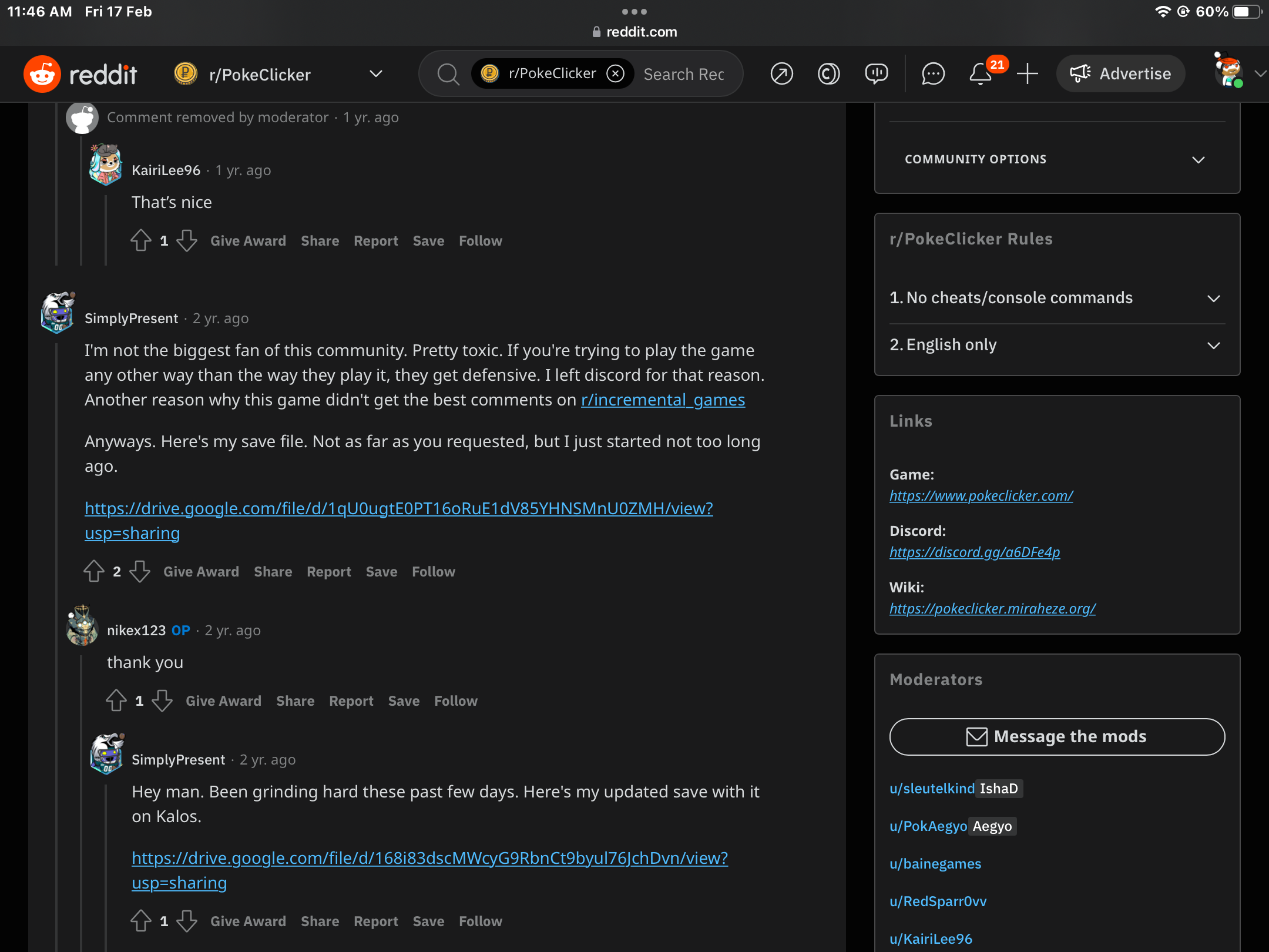 [Bug]: cant open save files · Issue #3947 · pokeclicker/pokeclicker · GitHub