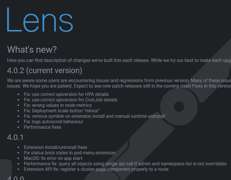 Suggestion: display release date alongside version info in Lens "What's new" popup · Issue #1899 ...