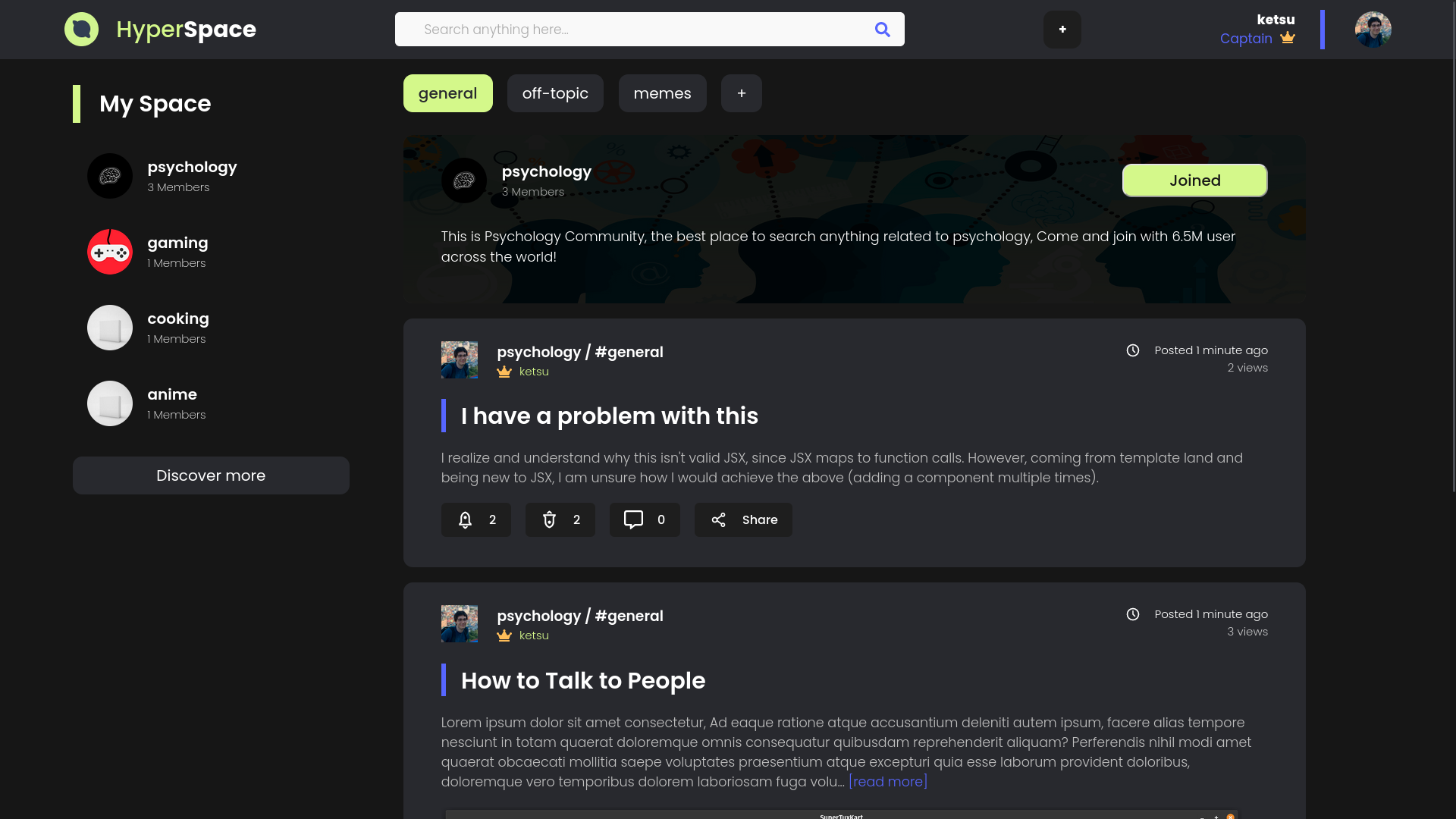 GitHub - pewpewnor/HyperSpace: A website to experience the best online community based forum