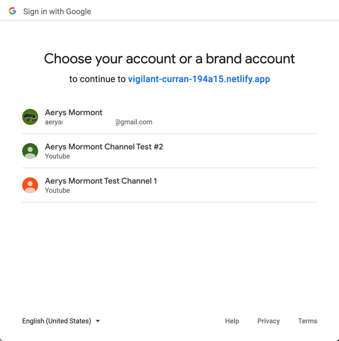 [question] google_sign_in Popup "Choose Account" does not list Youtube brand accounts? · Issue ...