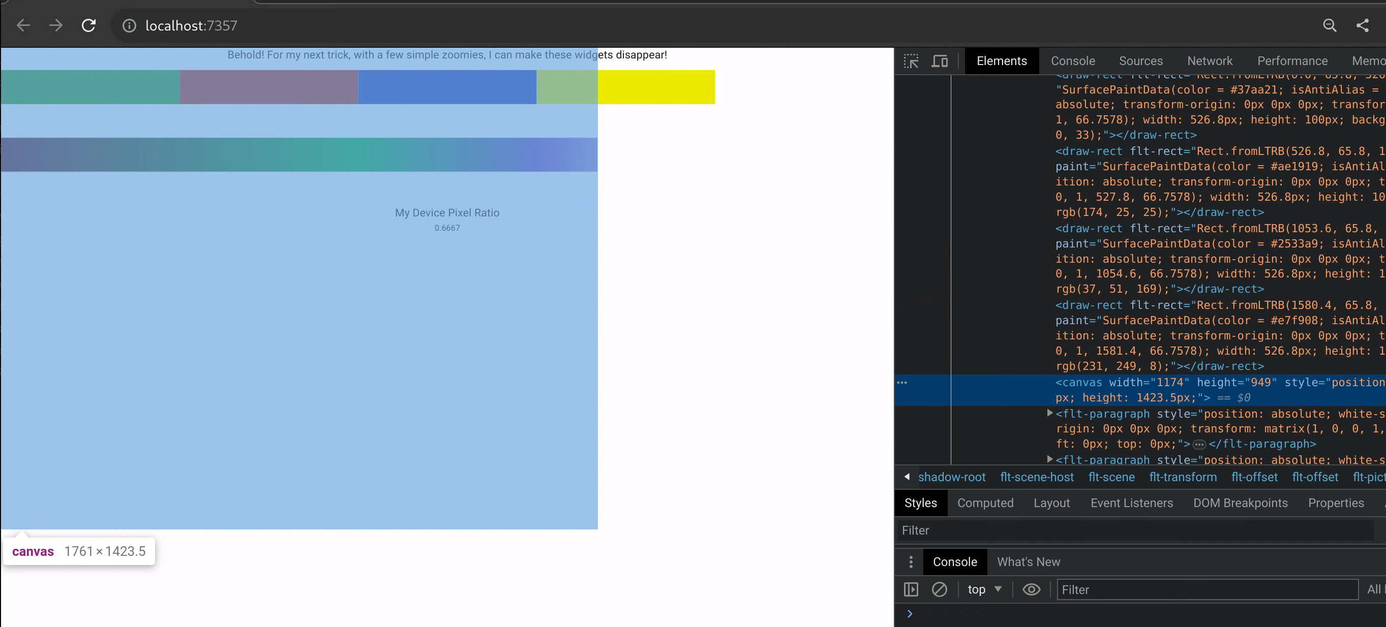 [Flutter Web] Widgets not resizing (disappear) with browser zoom in / out · Issue #129182 ...