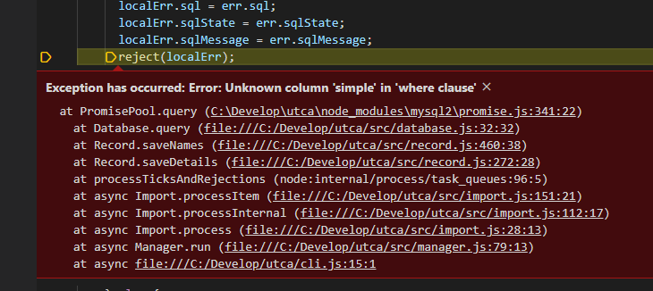 File links in calltree of uncaught exceptions don't work · Issue #163060 · microsoft/vscode · GitHub
