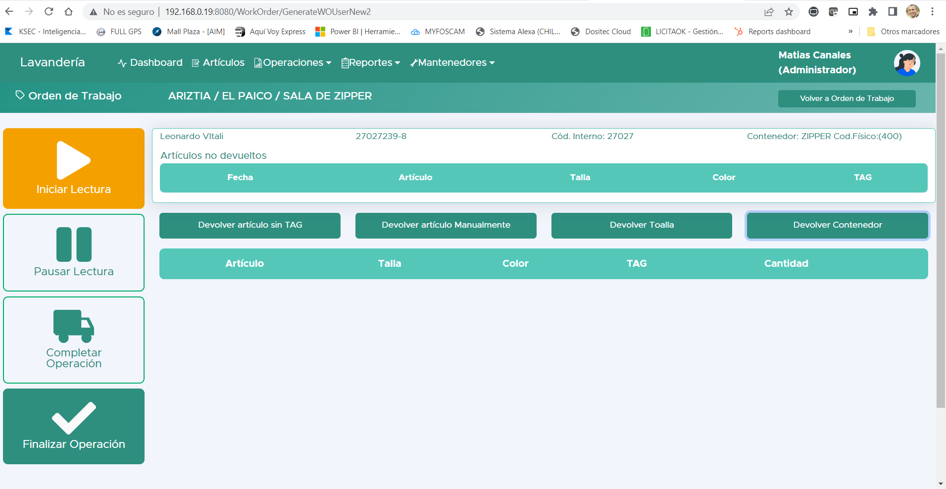 No hay accion al entrar a OT y devolver contenedor · Issue #16 · mcanales2020/yagan · GitHub