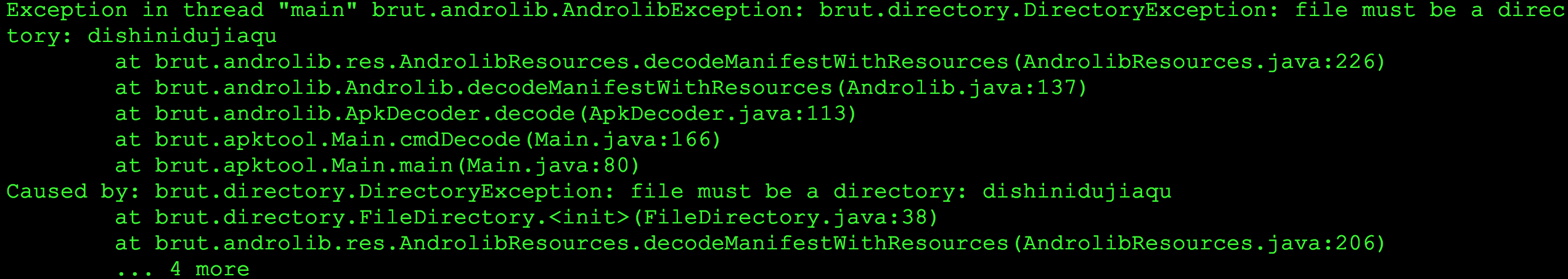 Exception in thread "main" brut.androlib.AndrolibException · Issue #1573 · iBotPeaches/Apktool ...