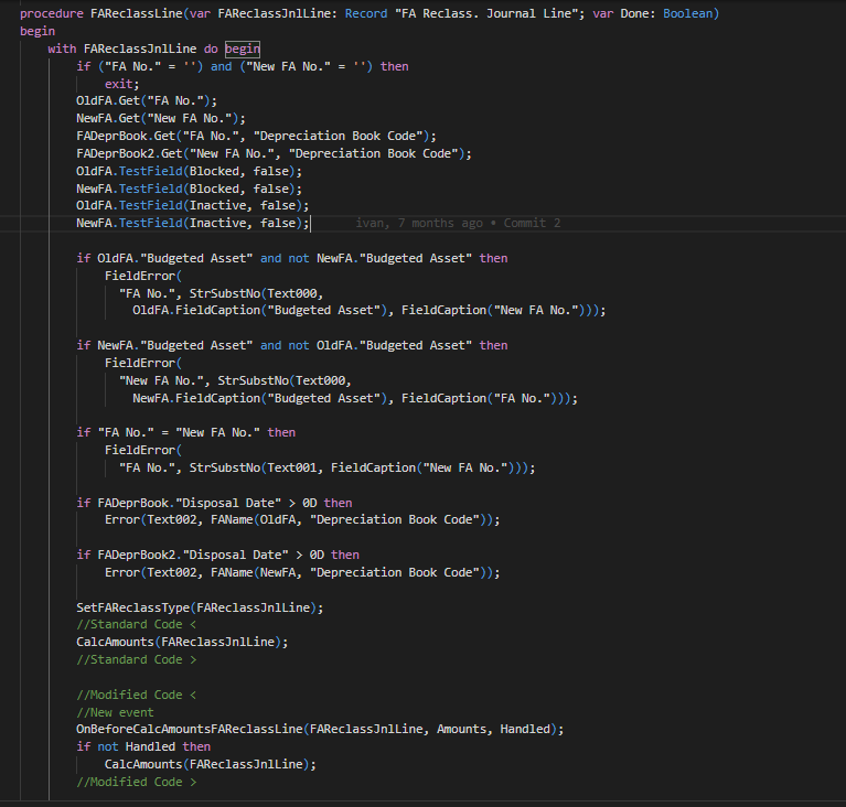 [Event Request] codeunit 5642 "FA Reclass. Transfer Line" in procedure FAReclassLine · Issue ...