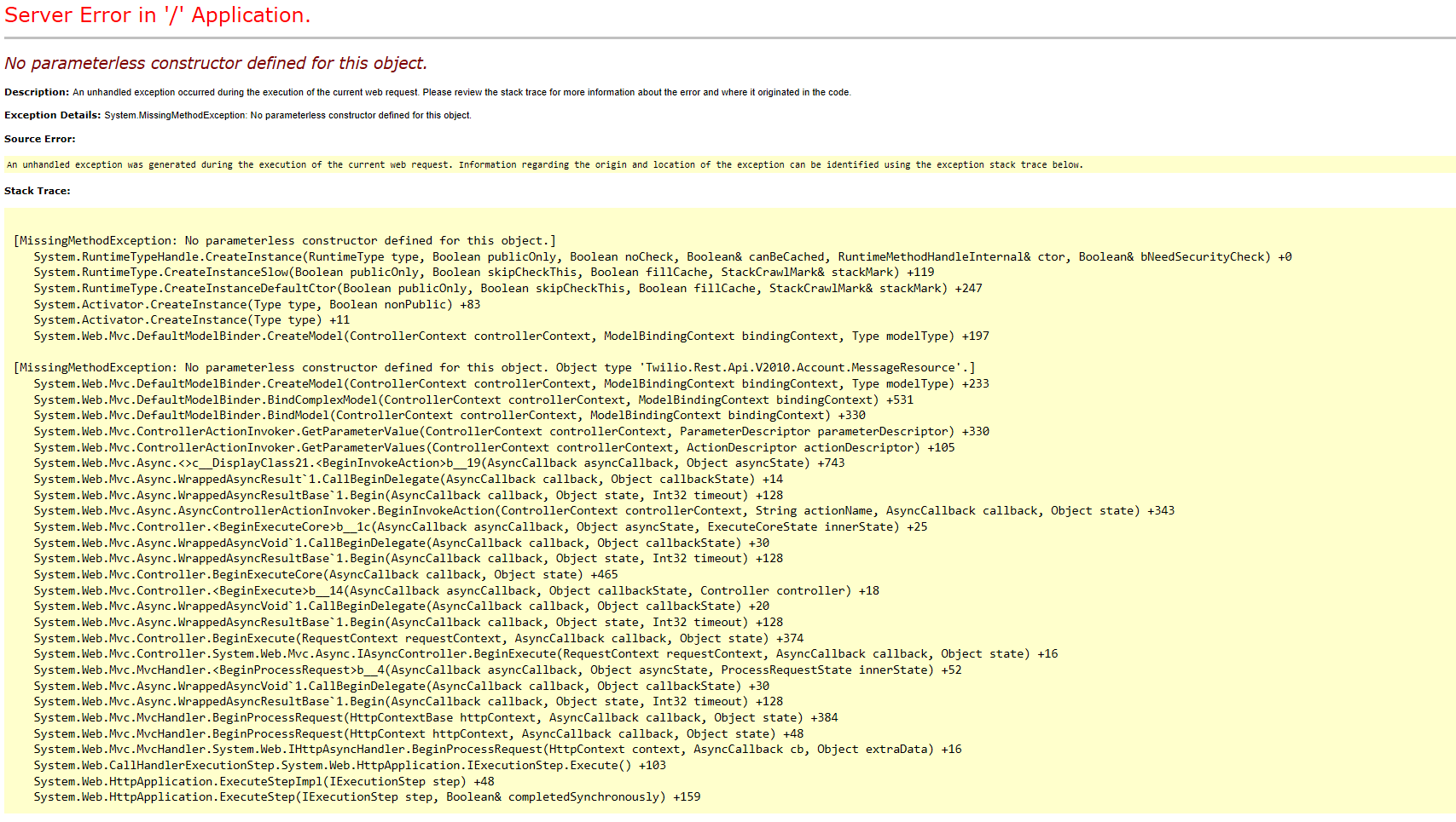 Submitting a Search from the Home Page Results in Exception · Issue #8 · TwilioDevEd/employee ...
