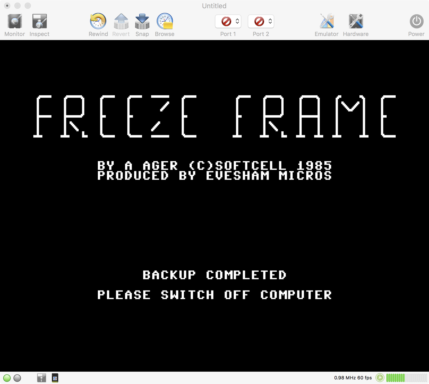 Commodore64 and FREEZE FRAME · Issue #369 · dirkwhoffmann/virtualc64 · GitHub