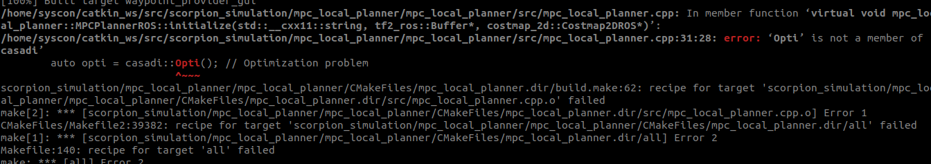 ‘Opti’ is not a member of ‘casadi’ · Issue #3005 · casadi/casadi · GitHub
