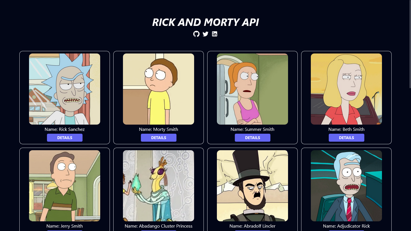 GitHub - luisalmenarez/RickAndMortyAPI
