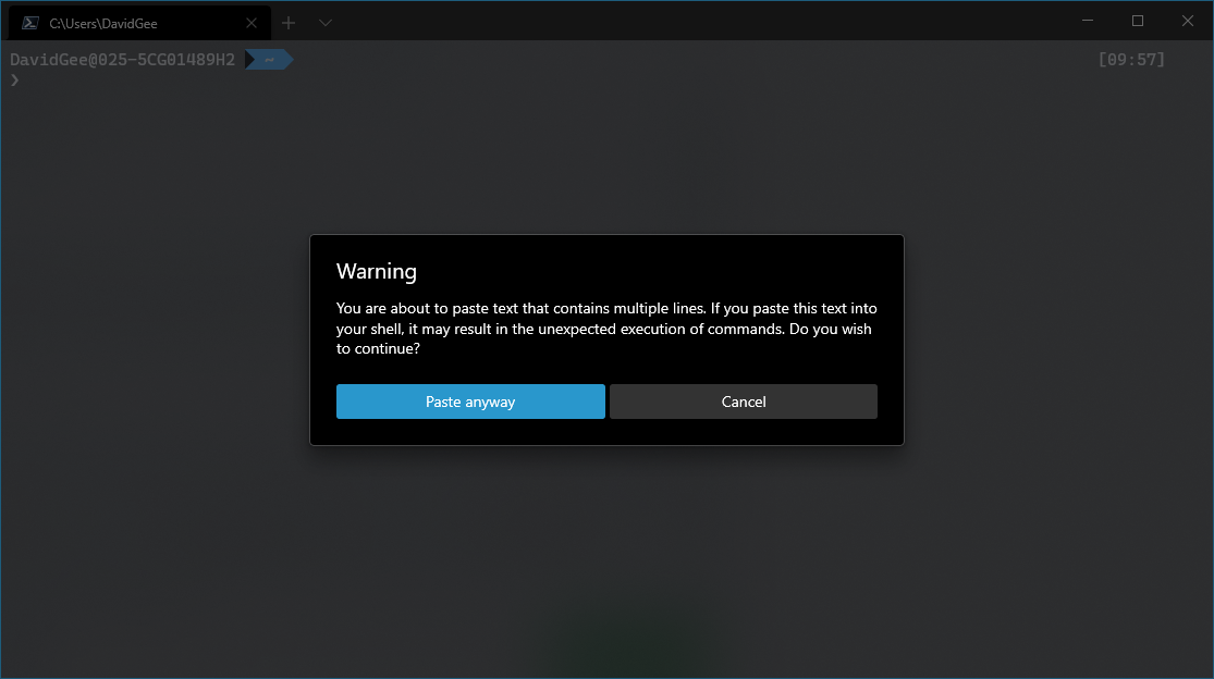 Paste Dialog Overlay Does Not Cover Entire Terminal Window If Resized · Issue 8245 · Microsoft