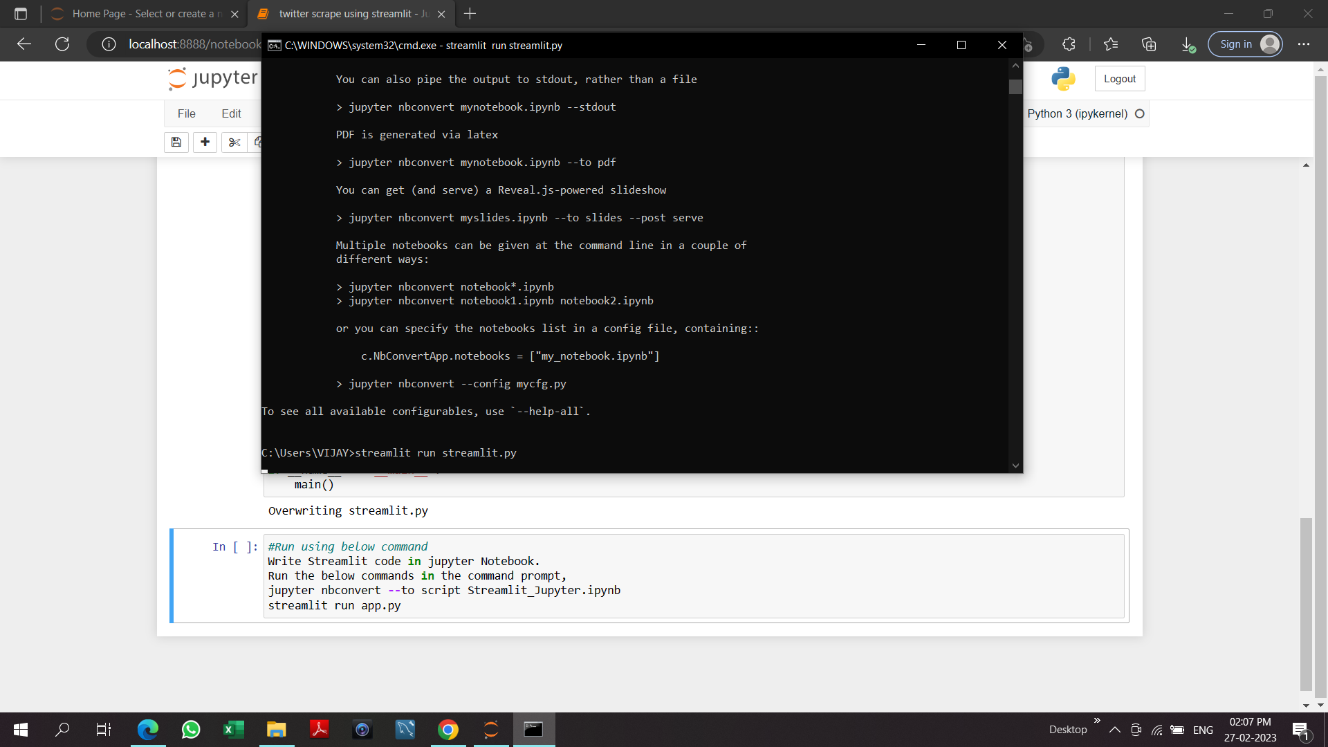 GitHub - Vijayv451/Twitter-scrape-using-streamlit: Scrapping the Twitter data using Twitter hashtag