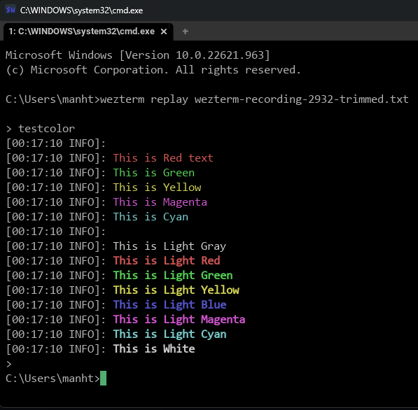 Bright color text on minecraft server console look thicker then normal ...