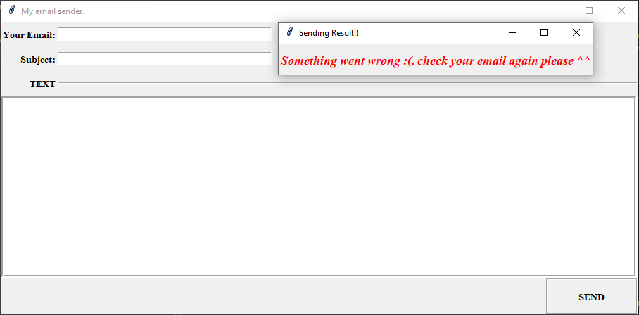 GitHub - cakezonesee/emailSenderGUI: This project is further use of tkinter to create GUI for ...