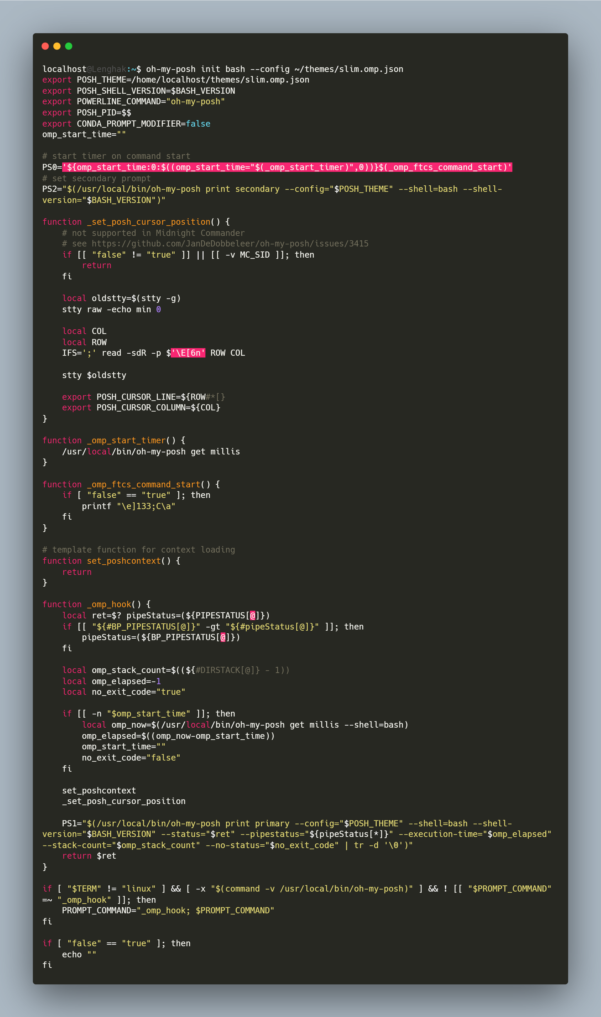 Init command does not seem to work correctly recently · Issue #4364 · JanDeDobbeleer/oh-my-posh ...