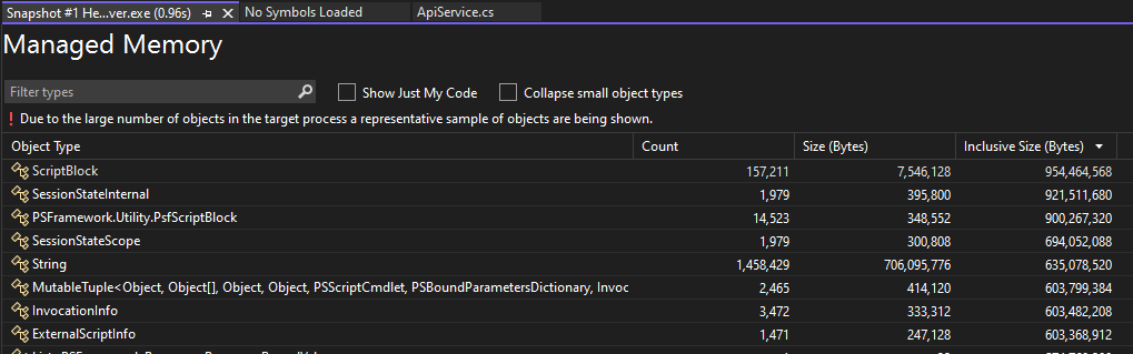 Ever Increasing Memory Usage in PowerShell Universal · Issue #518 ...