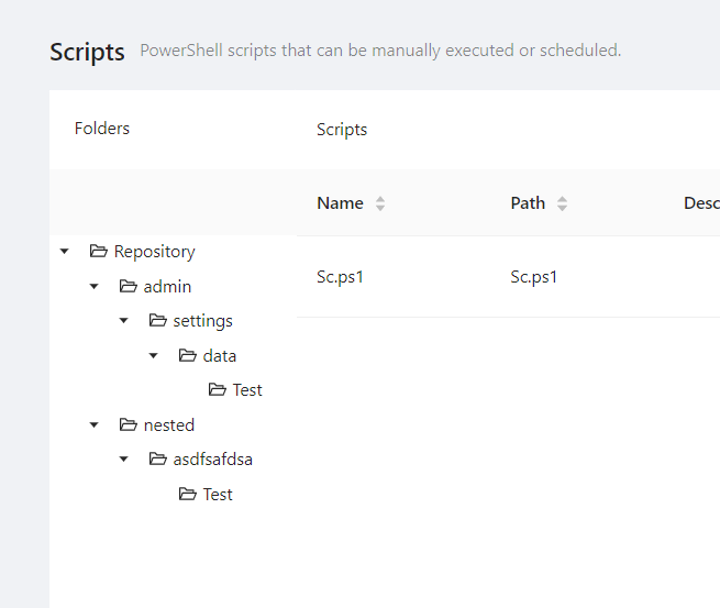 Changing the script base root setting causes nested folders to appear ...