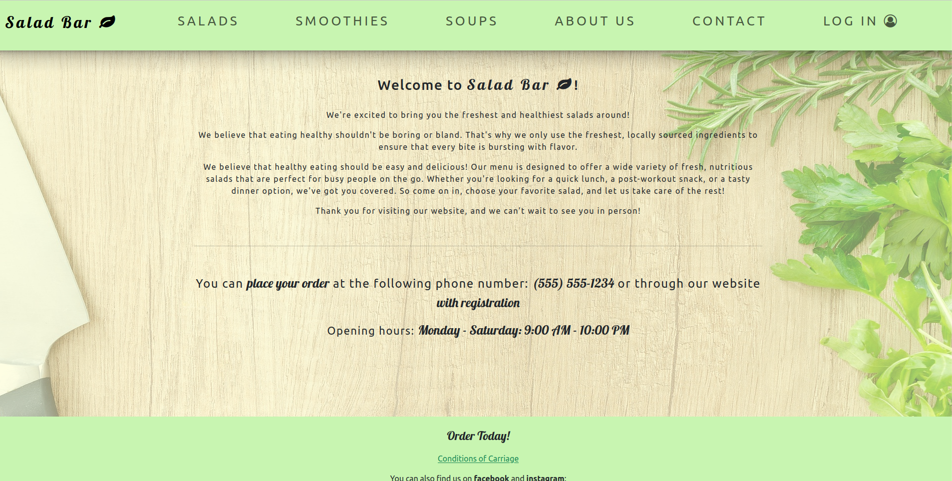 GitHub - DorottyaVarju/salad-bar: A simple salad ordering page with ...