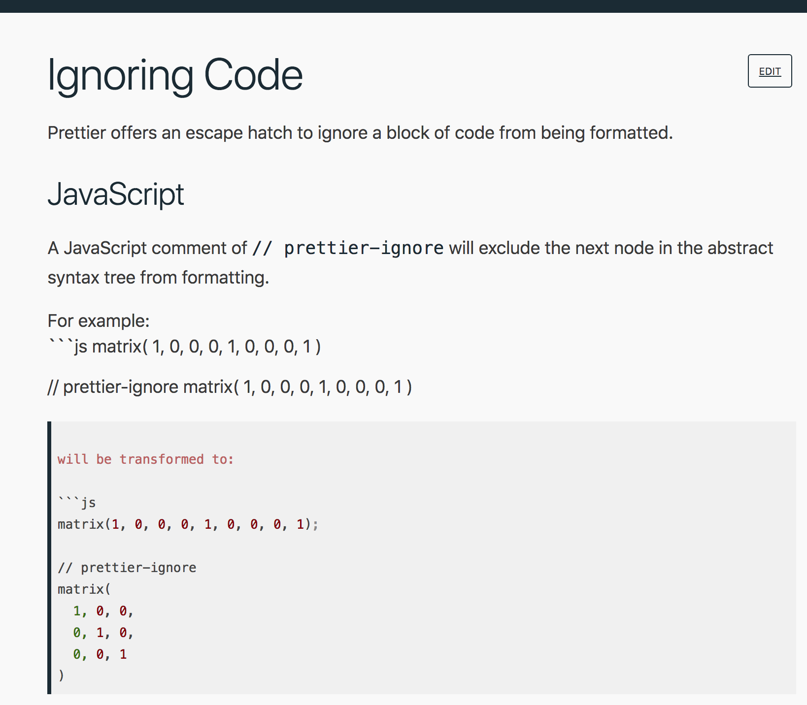 Ignoring Code Section On Website Is Kind Of Broken I Guess · Issue