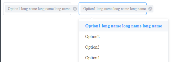 [Bug Report] For Multiple select, the long text didn't been handled ...
