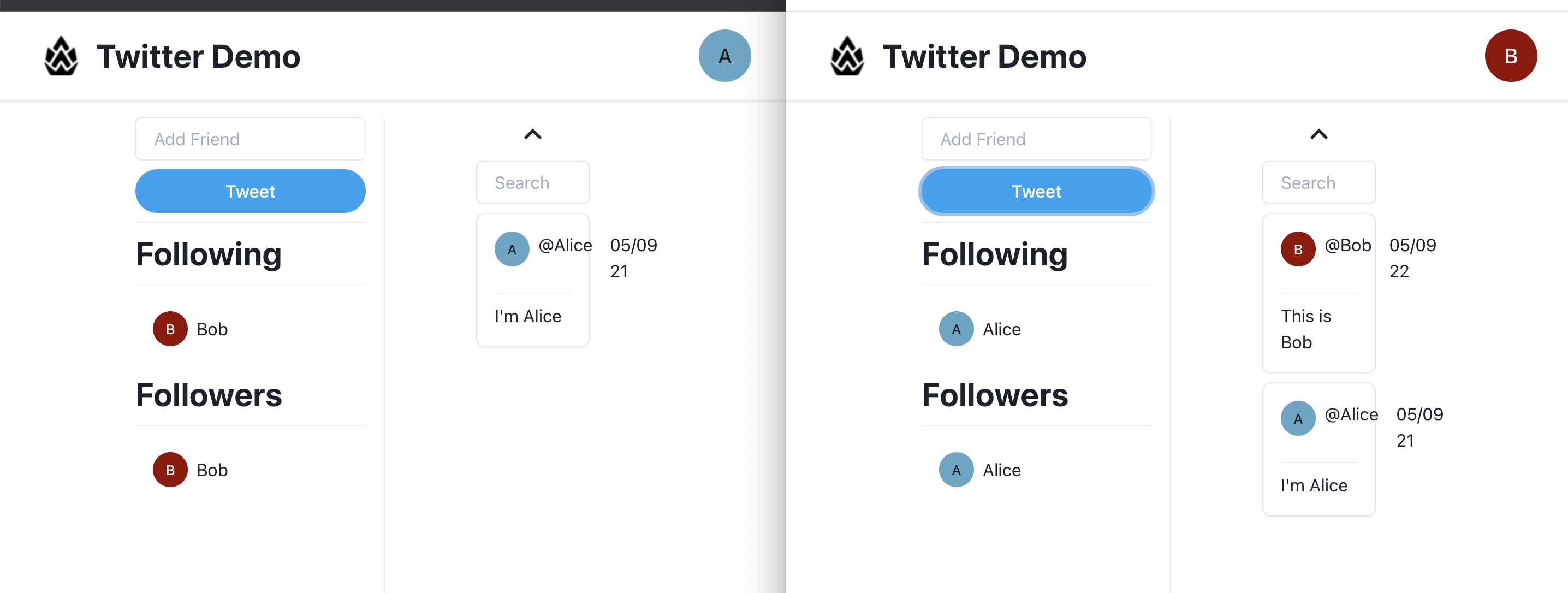 Twitter example: the both list Follower & Following are incorrect. · Issue #65 · reflex-dev ...