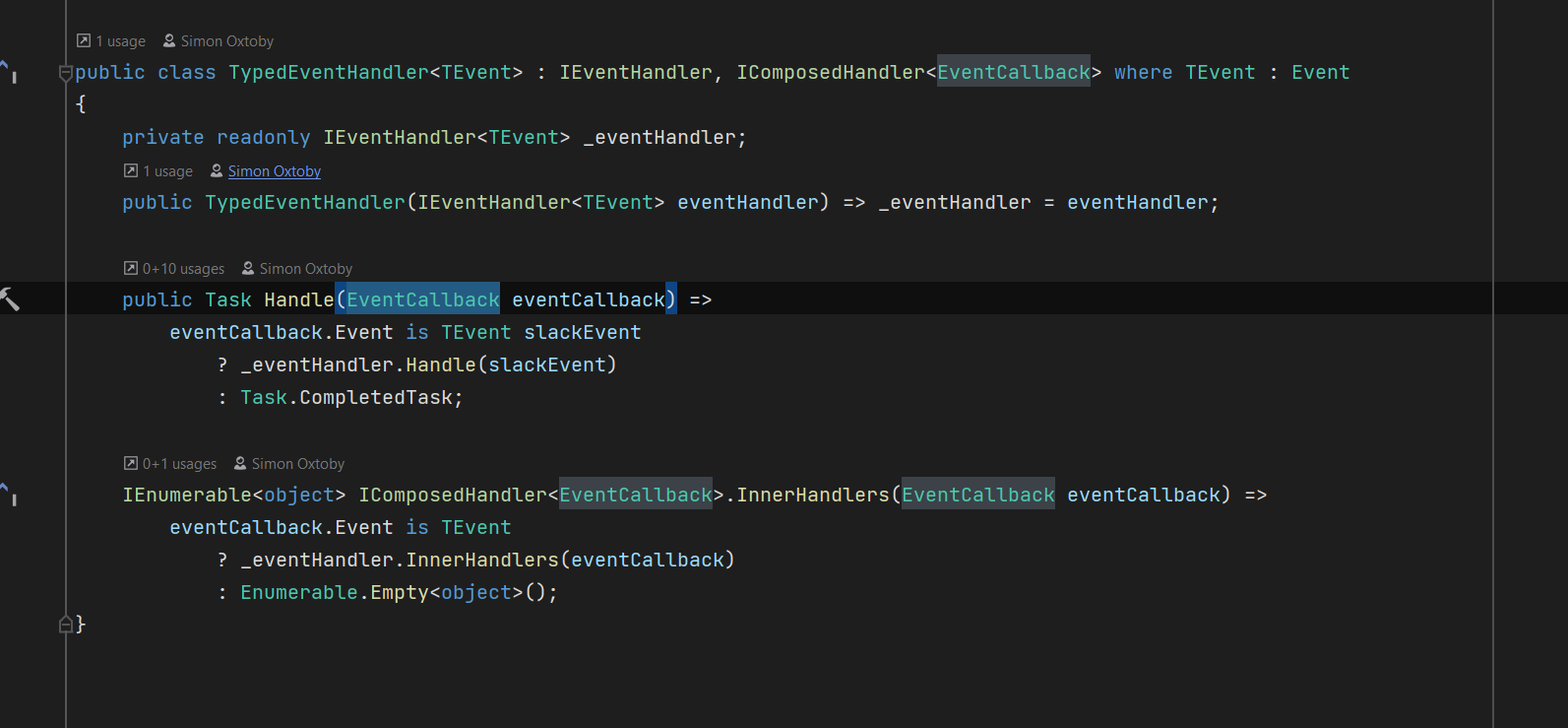 TypedEventHandler has no access to EventCallback data · Issue #150 · soxtoby/SlackNet · GitHub