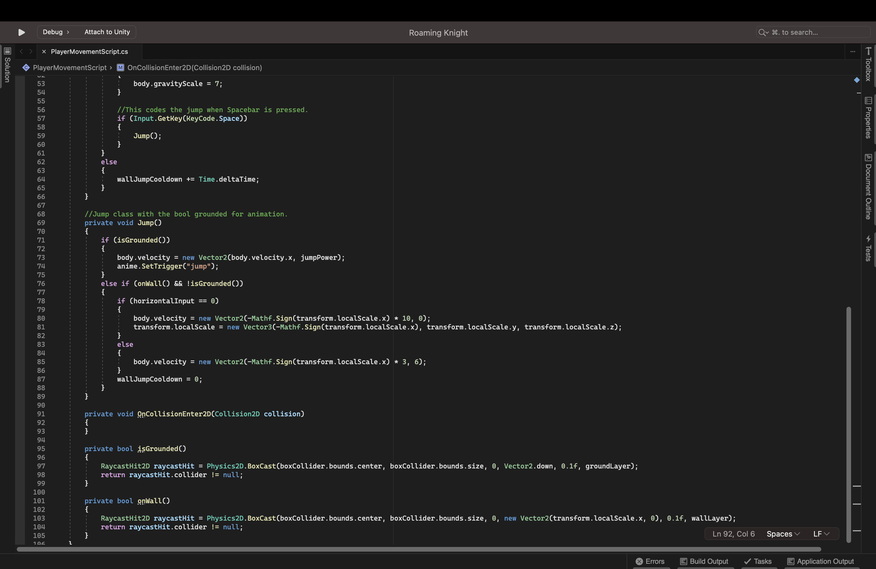 Issue with Jumping · Issue #1 · nickbota/Unity-Platformer-Episode-3 · GitHub