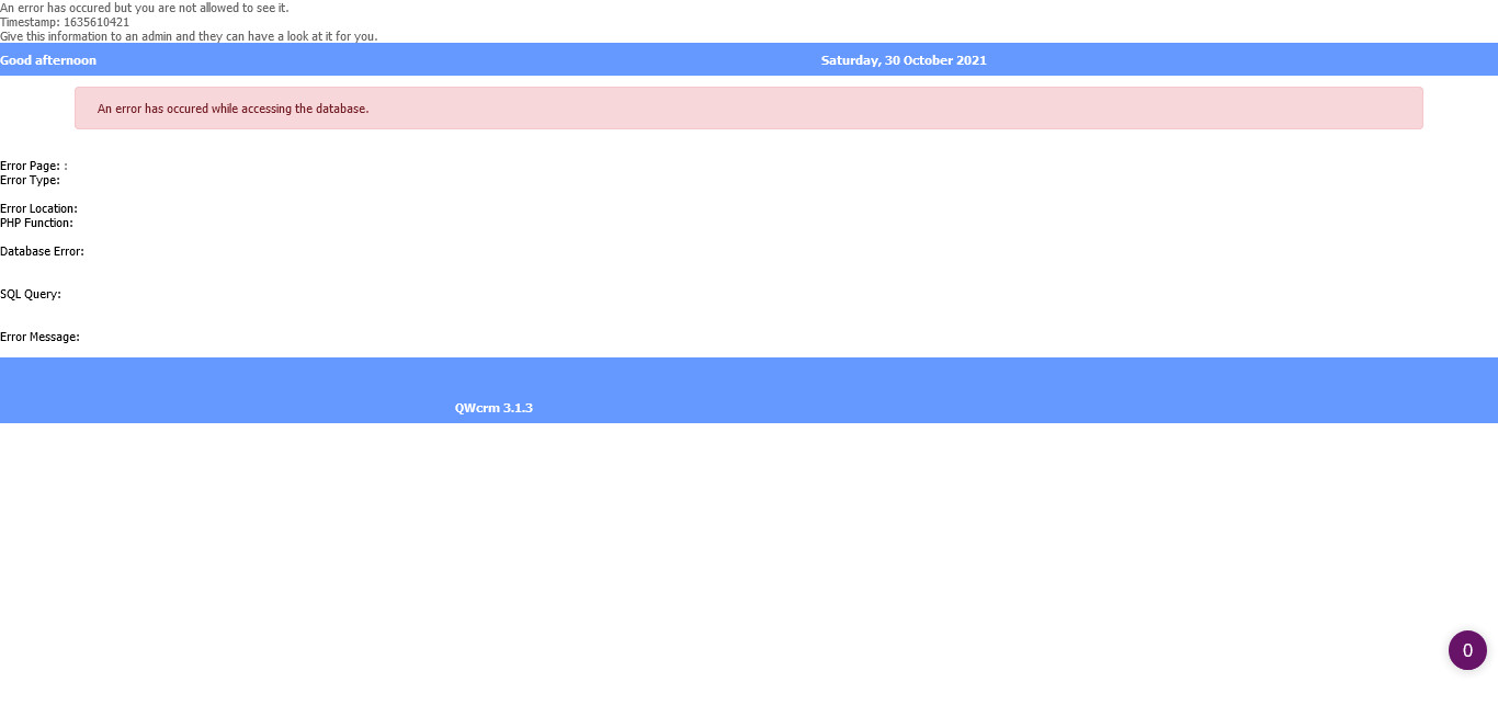 Installation error · Issue #1806 · shoulders/qwcrm · GitHub