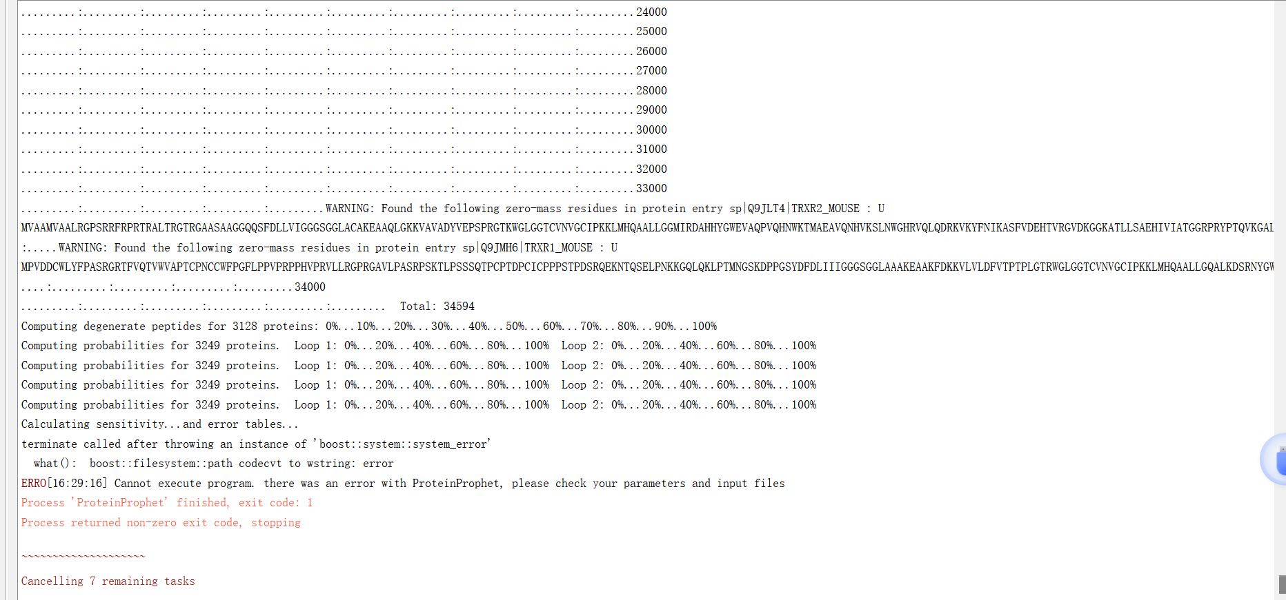 ProteinProphet error · Issue #1337 · Nesvilab/FragPipe · GitHub