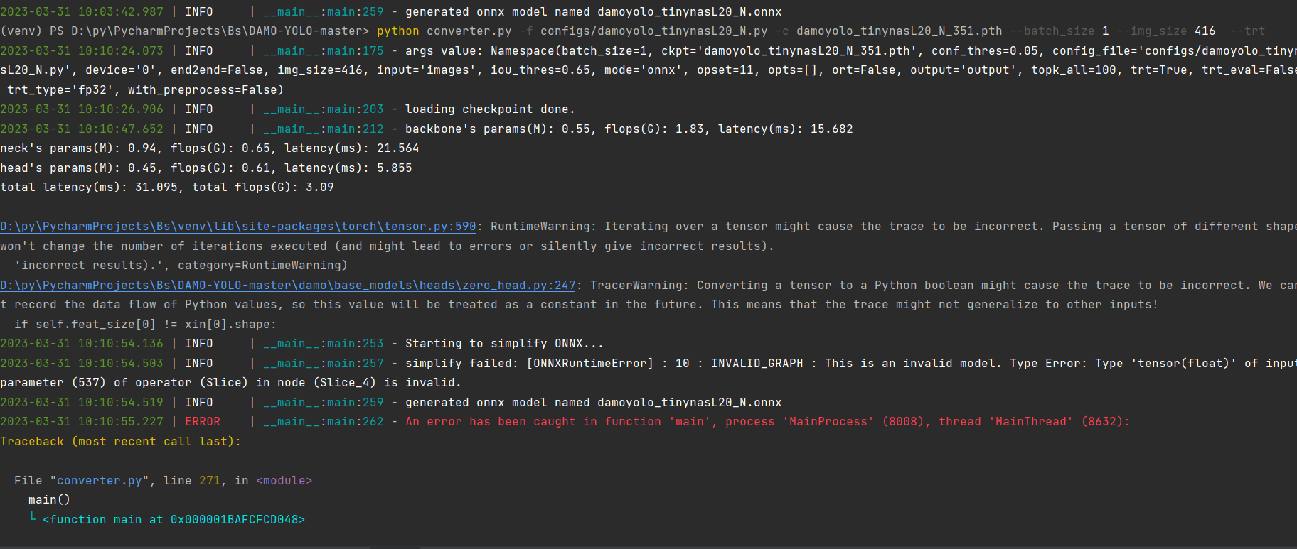 torch转tensorrt失败 · Issue #97 · tinyvision/DAMO-YOLO · GitHub