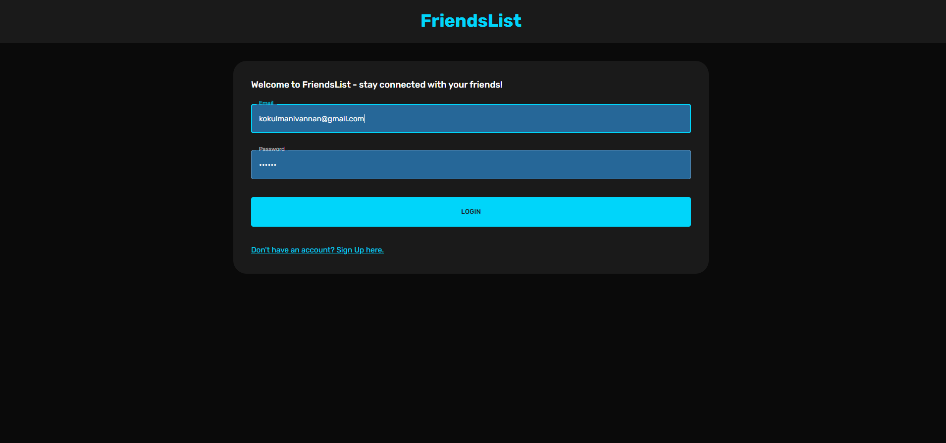 GitHub - KokulManivannan/FriendsList: Social Media app using MERN stack