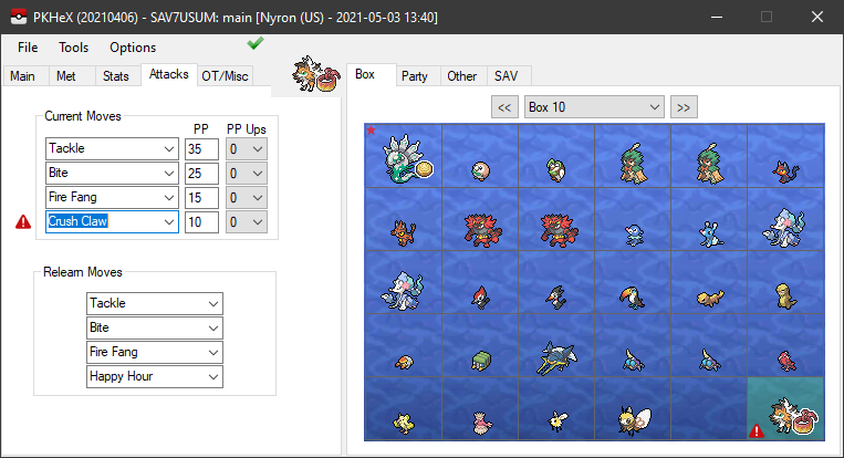 Lycanroc [Dusk] invalid Move - Crush Claw · Issue #3204 · kwsch/PKHeX ...