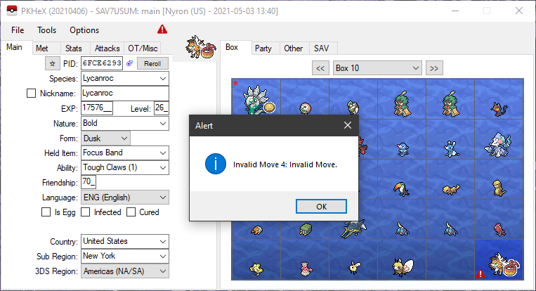 Lycanroc [Dusk] invalid Move - Crush Claw · Issue #3204 · kwsch/PKHeX ...