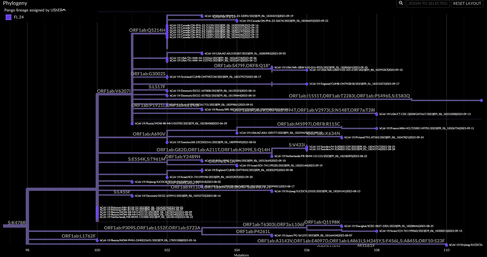 FL.24 with S:T478R (47 seqs, 14 countries) · Issue #2316 · cov-lineages/pango-designation · GitHub