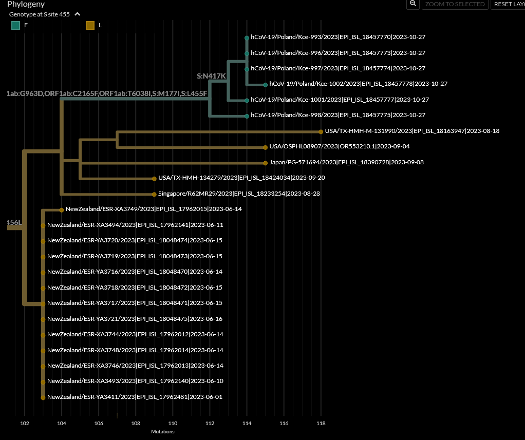 XBB.1.16 (FU.1)/XBB.1.9.2 (EG.5.1) recombinant, 13 samples from New Zealand · Issue #369 · sars ...