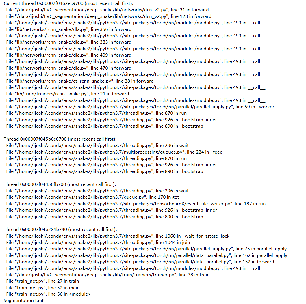 Segmentation Fault error · Issue #81 · zju3dv/snake · GitHub
