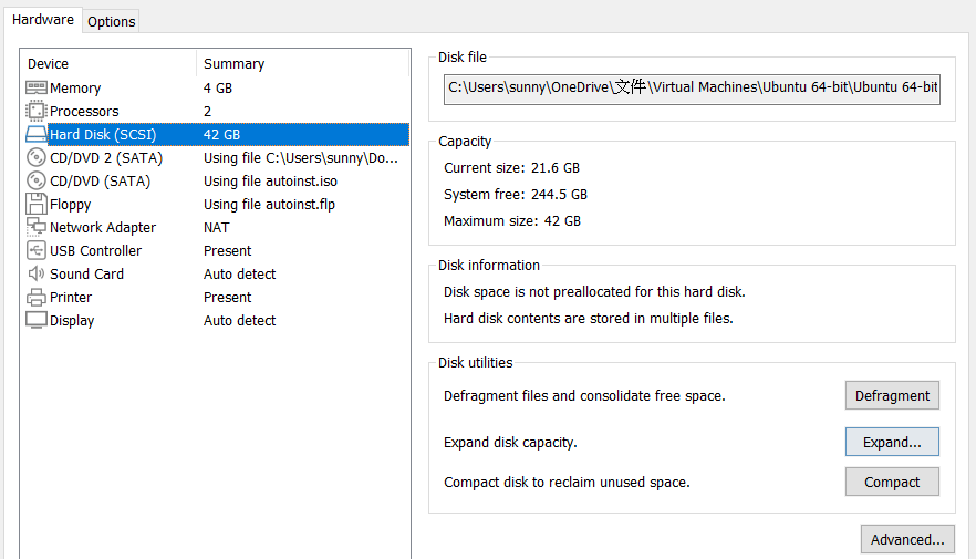 VMware擴充虛擬器硬碟分配空間 · NCU-GS4538-Linux Linux-Community · Discussion #17 · GitHub