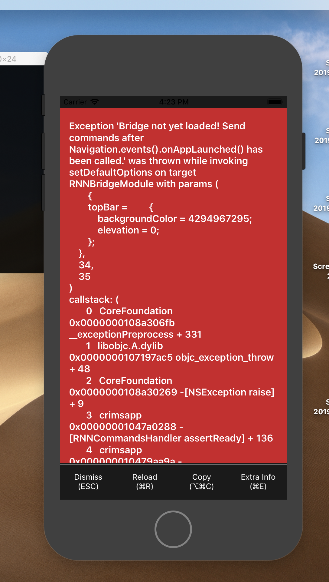 Ios Rrn2 Issue Bridge Not Yet Loaded Send Commands After Navigationeventsonapplaunched 6502
