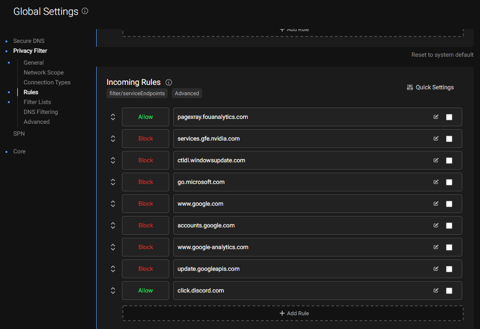 Toggle Option for incoming and outgoing rules [RULES] · Issue #1207 · safing/portmaster · GitHub