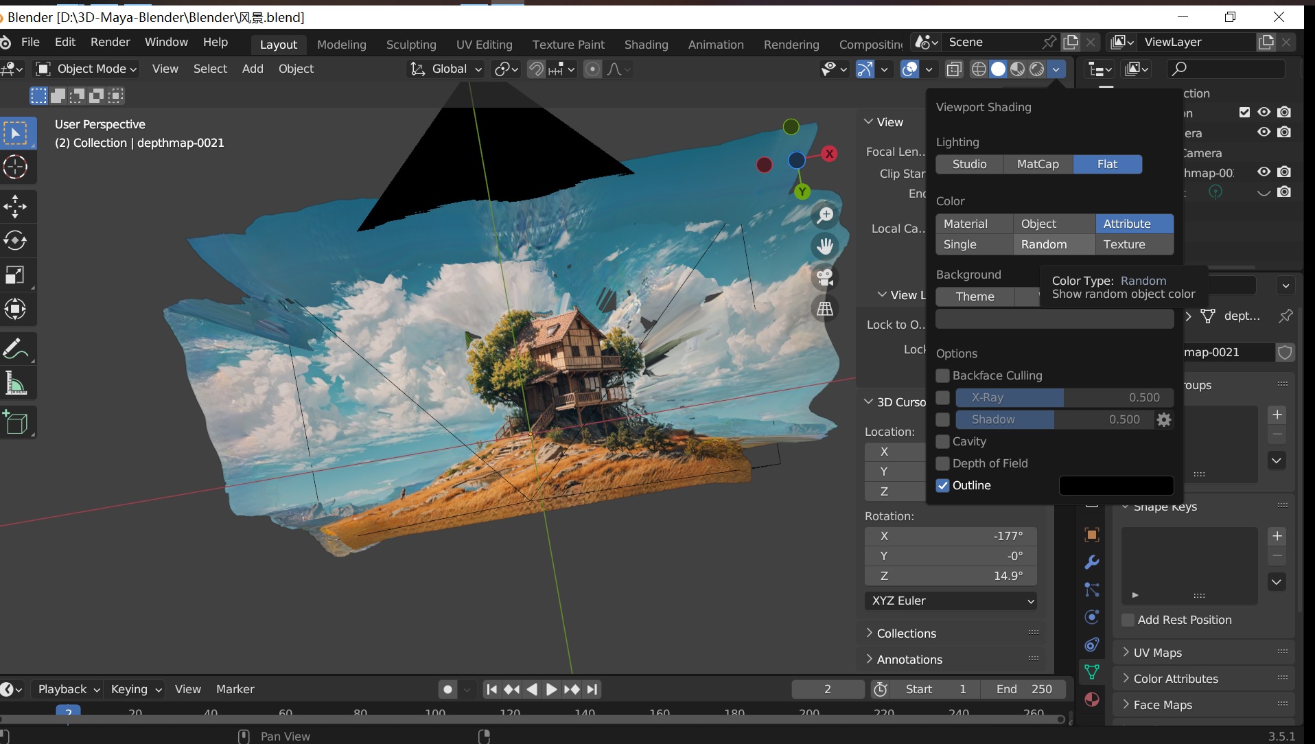 .obj colors look like points · Issue #211 · thygate/stable-diffusion-webui-depthmap-script · GitHub