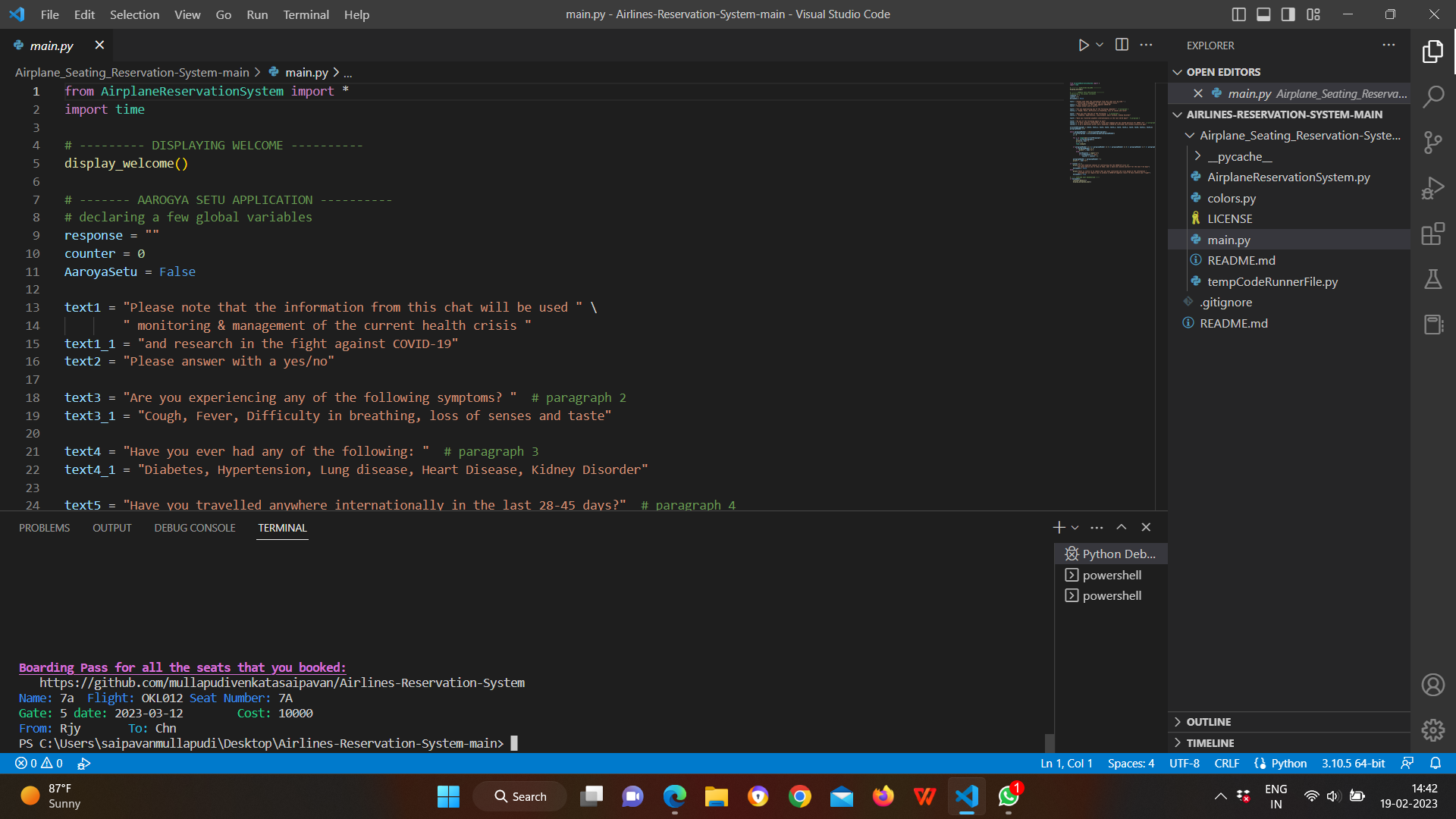 GitHub - mullapudivenkatasaipavan/Airlines-Reservation-System