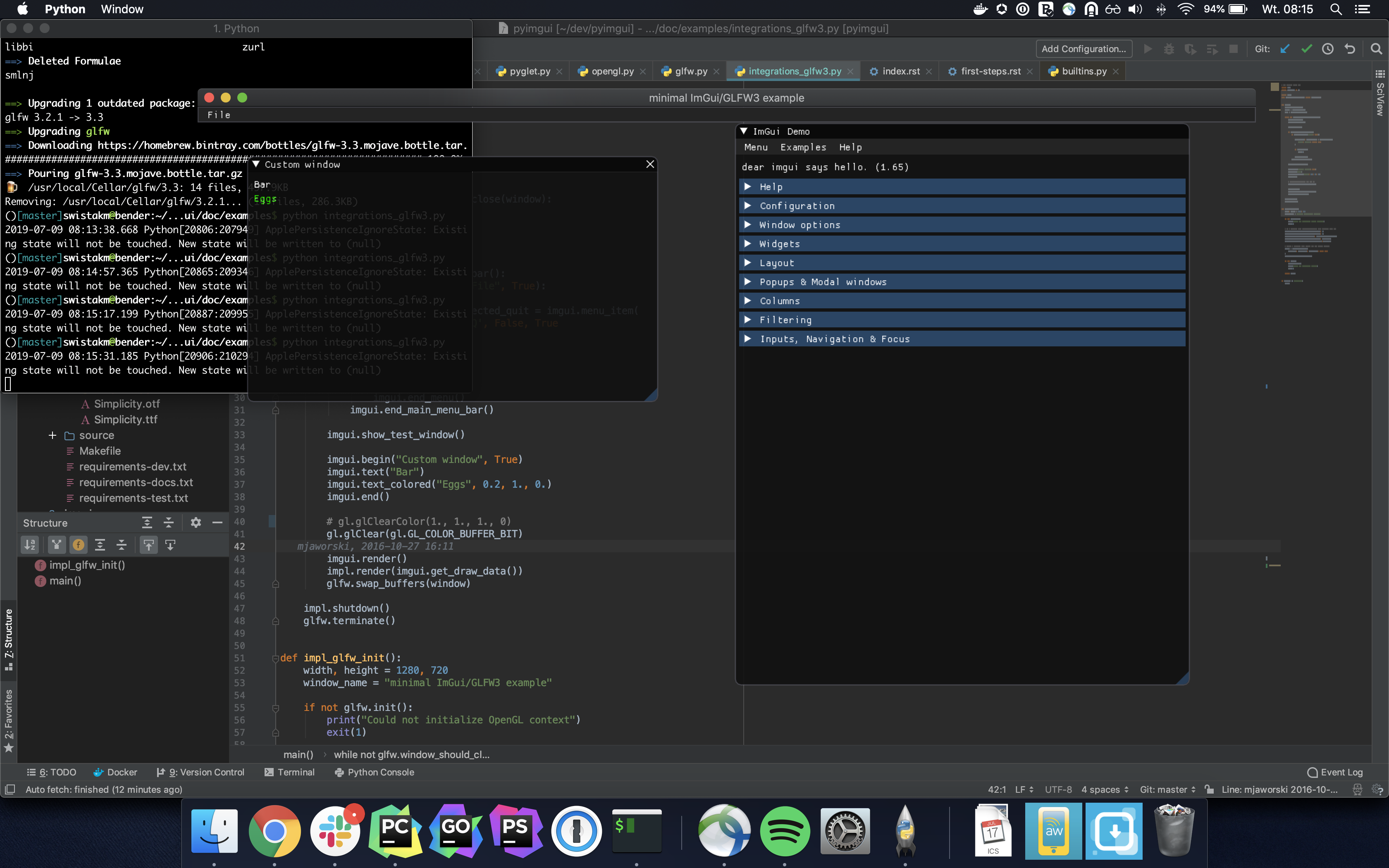 Invalid window hint 'TRANSPARENT_FRAMBUFFER' · Issue #121 · pyimgui/pyimgui · GitHub